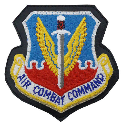 USAF Air Combat Command Full Color Leather Patch with Hook Closure