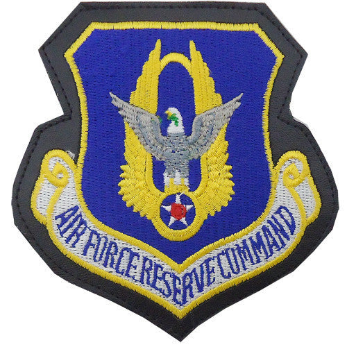 USAF Reserve Command Full Color Leather Patch with Hook Closure