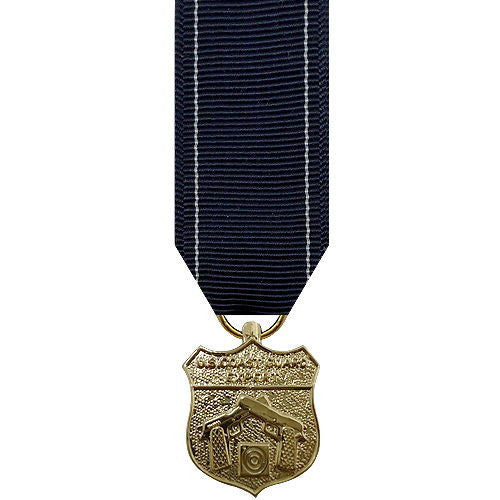 USCG Expert Pistol 24k Gold Plated Miniature Medal