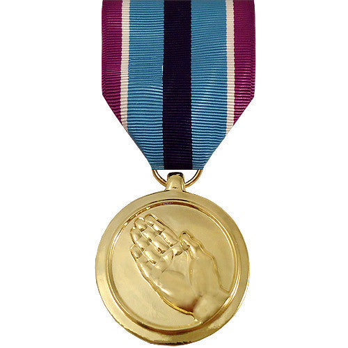 Humanitarian Service 24k Gold Plated Full Size Medal
