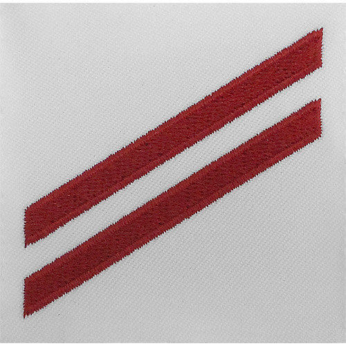 USN E-2 Fireman Apprentice Red Chevrons on White CNT Rating Badge