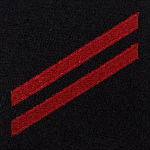 USN E-2 Fireman Apprentice Red Chevrons on Blue Serge Rating Badge