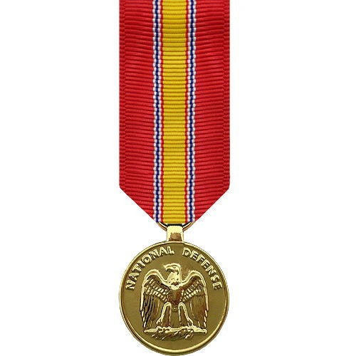 National Defense Service 24k Gold Plated Miniature Medal
