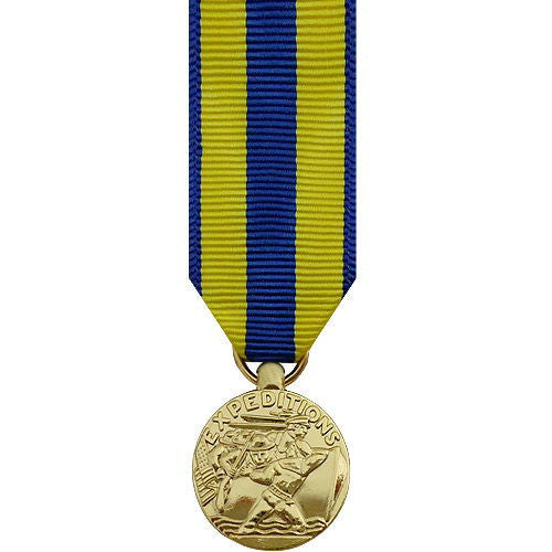 USN Expeditionary 24k Gold Plated Miniature Medal