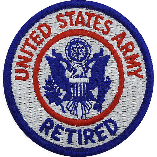 Army U.S. Army Retiree Color Embroidered Patch