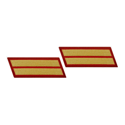 USMC Set of 2 Female Gold on Red Service Stripe